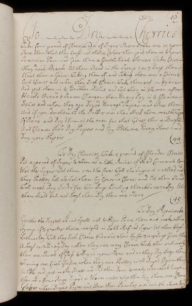 Recipe book, early 18th century - Yale University Library