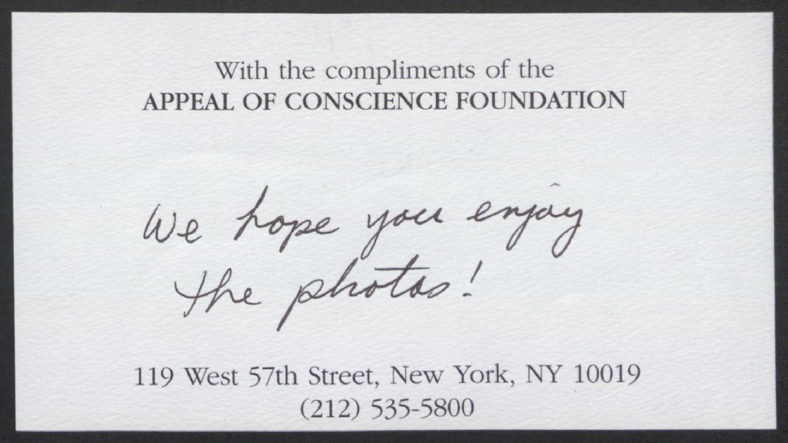 Appeal of Conscience Foundation - Yale University Library