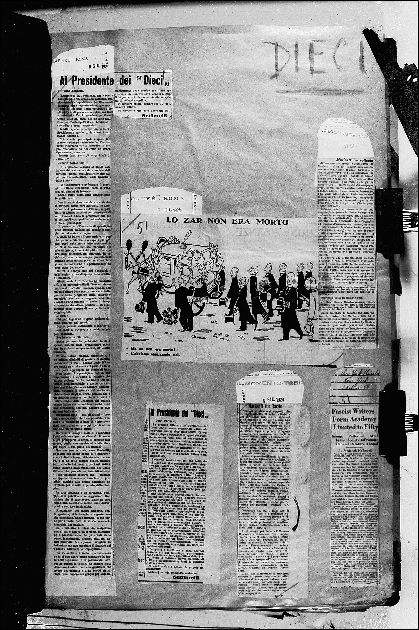 Anonymous. “Marinetti con Tacito.” Momento, Torino, 9 giu 1928. [7502-5 ...