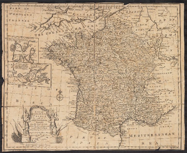 A new and Accurate map of France ... Engraved by Thos. Phinn, Edin. R ...