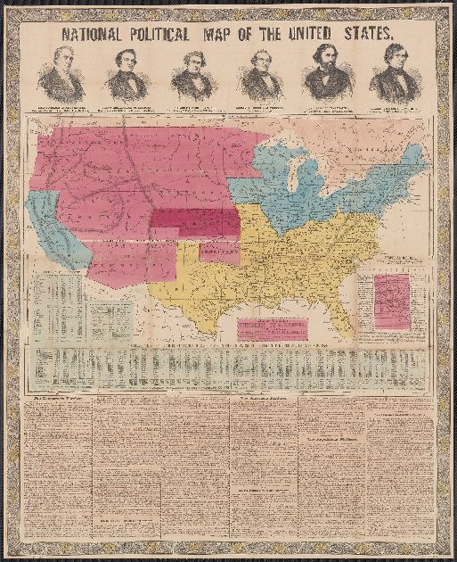 National political map of the United States. - Yale University Library