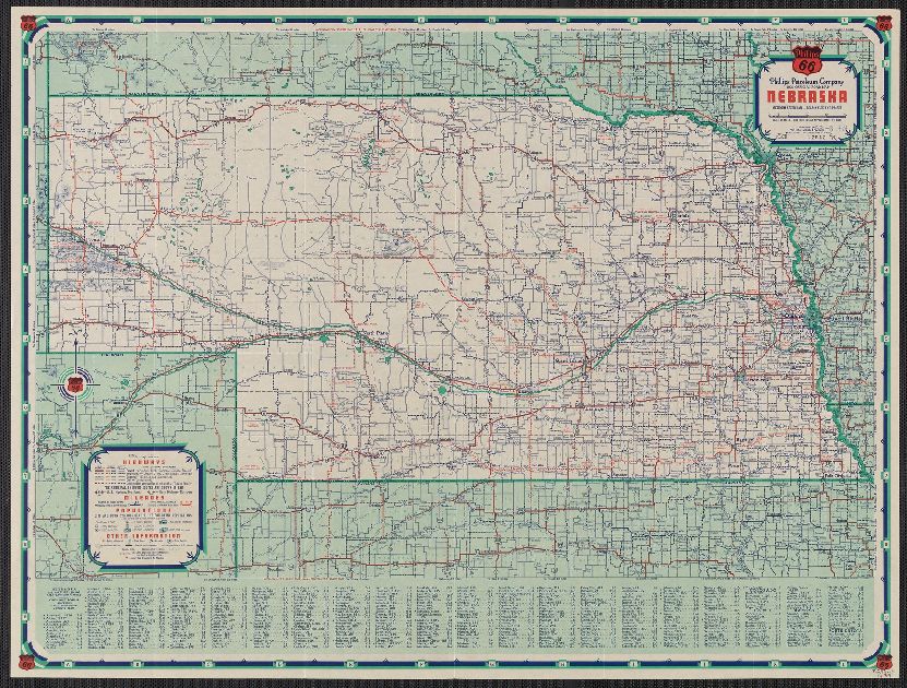 1939 official road map, Nebraska / [prepared for] Phillips Petroleum ...