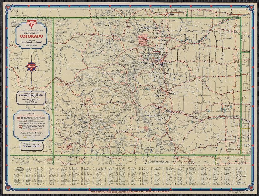 Official road map, Colorado / Conoco Travel Bureau. - Yale University ...