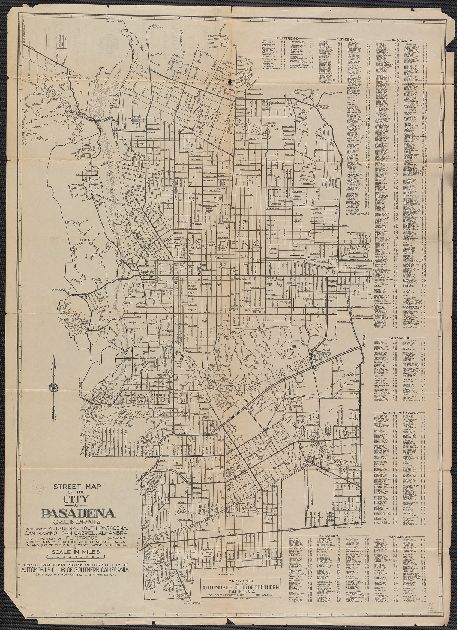 Street map of the city of Pasadena, California : including Altadena ...
