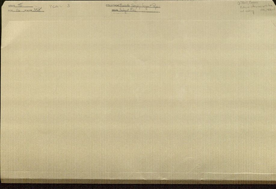 Notes and interview transcripts - Yale University Library